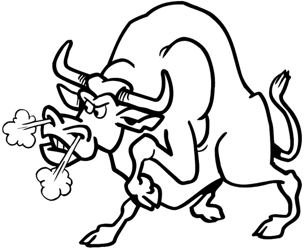 Charging Bull Coloring Pages