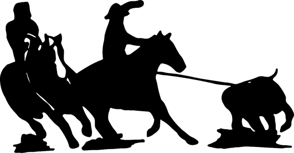 SignSpecialist.com – General Decals - Team Roping silhouette vinyl ...