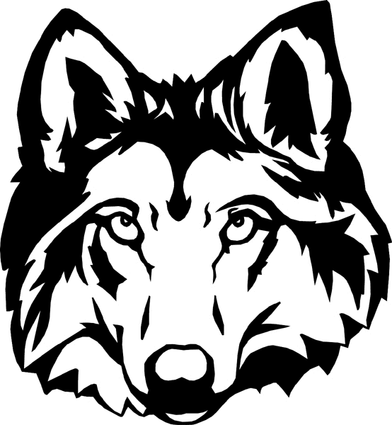 SignSpecialist.com – General Decals - Wolf Head vinyl sticker ...