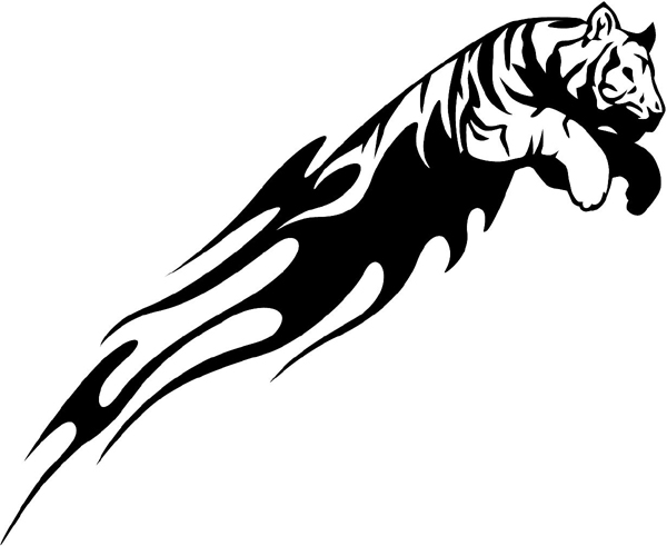 Leaping Tiger Logo This Leaping Tiger Mascot Was Created With Separate